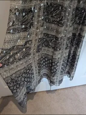 Monsoon | Dresses | Monsoon Black Paisley Maxi Dress Boho Whimsigoth ...